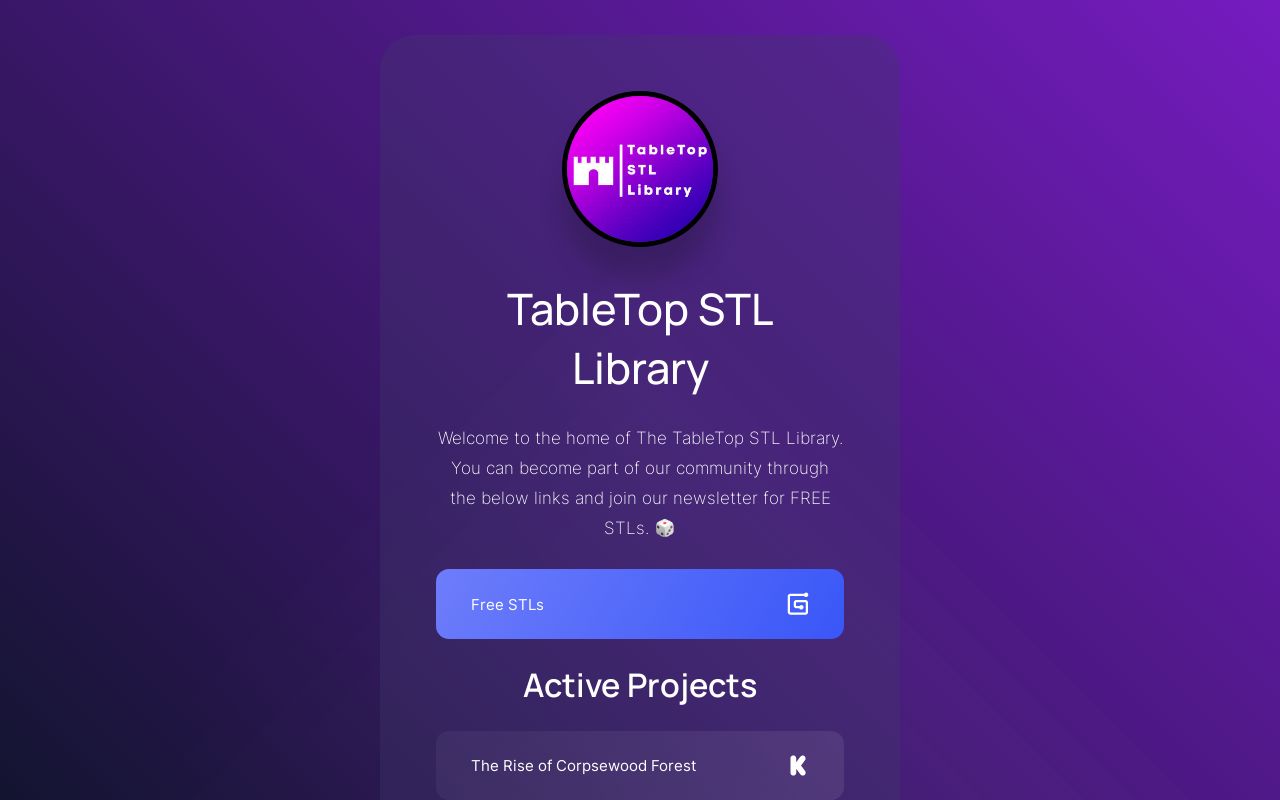 TableTop STL Library